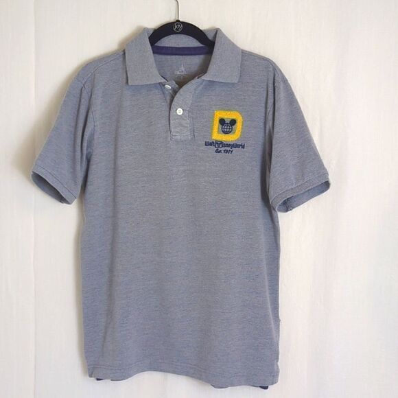 Walt Disney | Shirts | Walt Disney Gray Polo Shirtwith Logo Size Lai ...